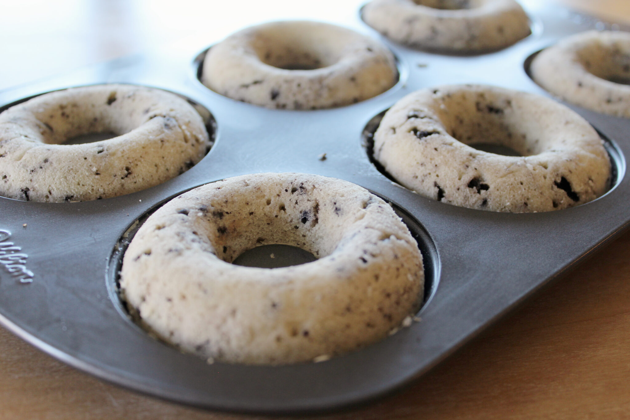 Oreo Donut Recipe - Soft, Baked Donuts with Crushed Oreos and Glaze