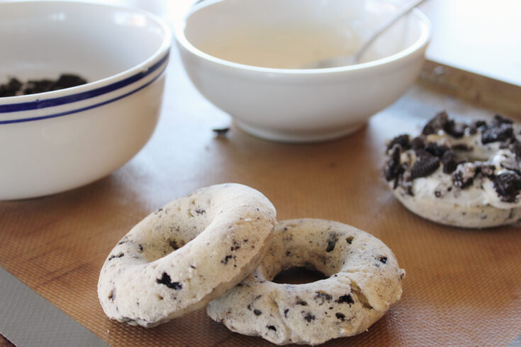 Oreo Donut Recipe - Soft, Baked Donuts with Crushed Oreos and Glaze