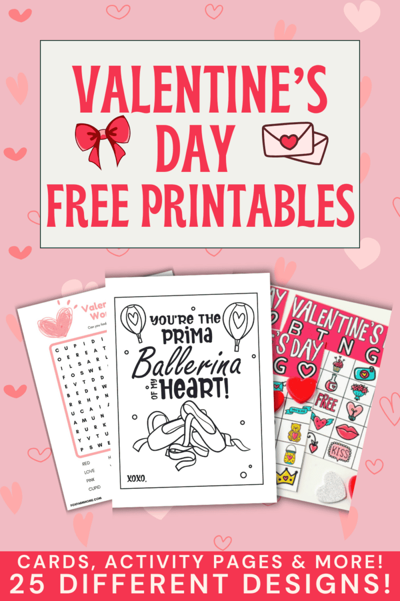 Free Valentine Printables PDF (Coloring, Mazes & More)