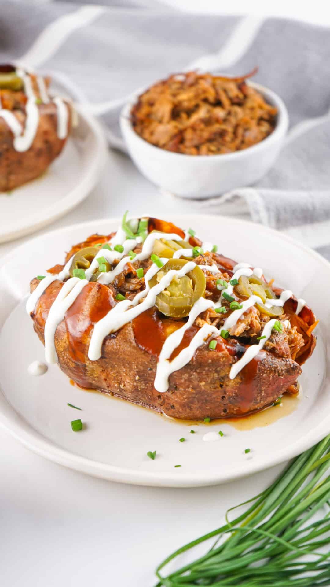 Pulled Pork Stuffed Sweet Potatoes Recipe | Perfect for Leftovers!