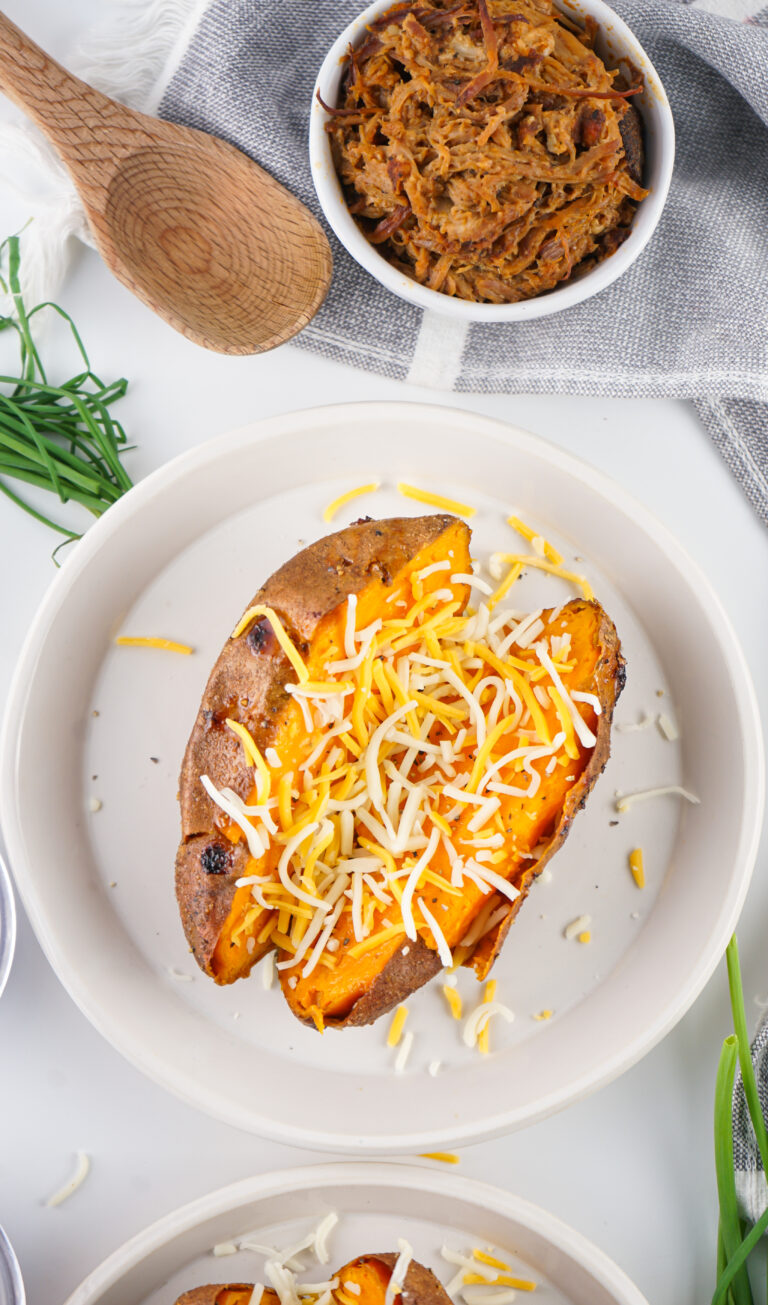 Pulled Pork Stuffed Sweet Potatoes Recipe | Perfect for Leftovers!