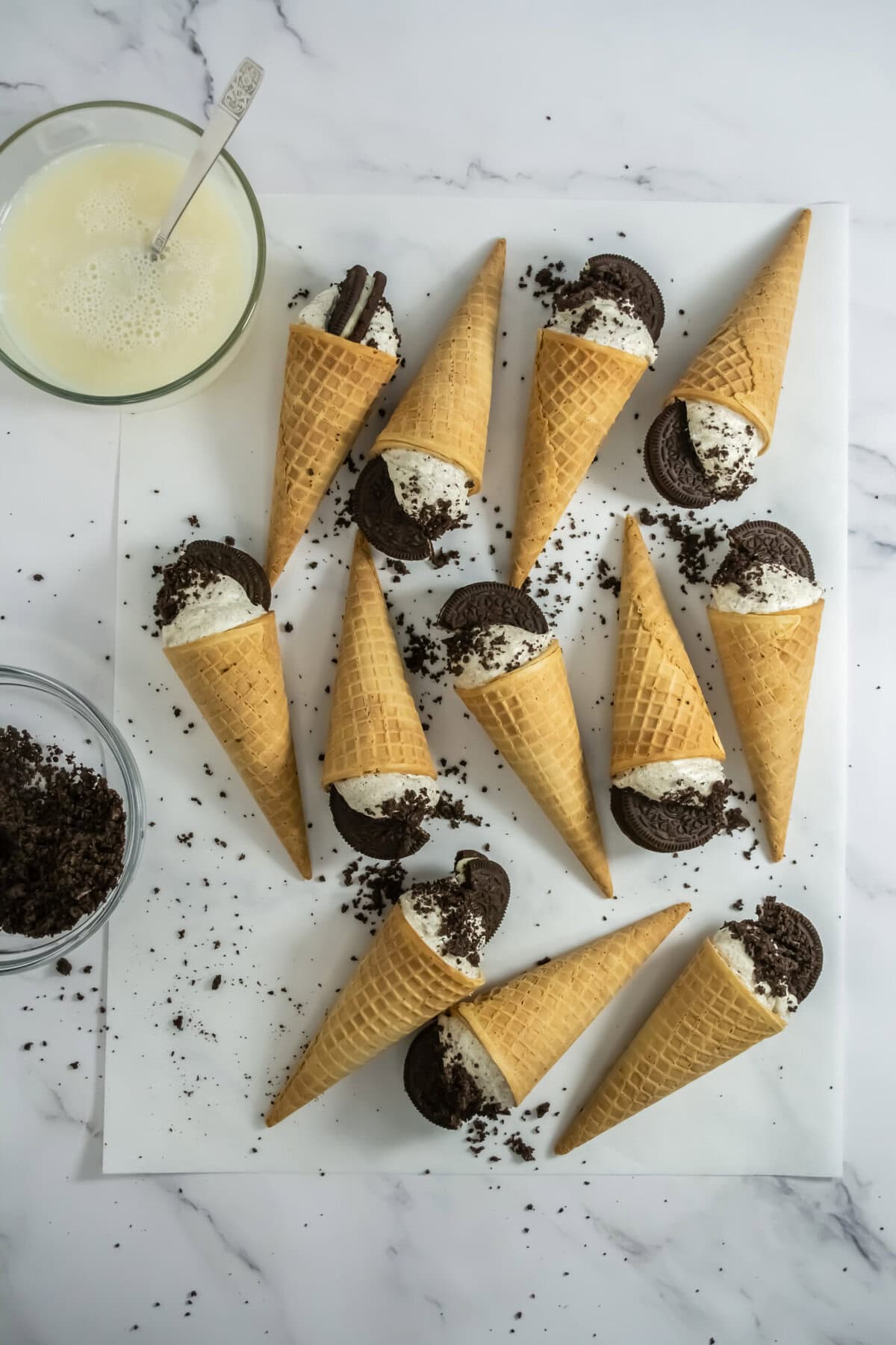 Easy Oreo Cheesecake Cones Recipe - No-Bake Dessert