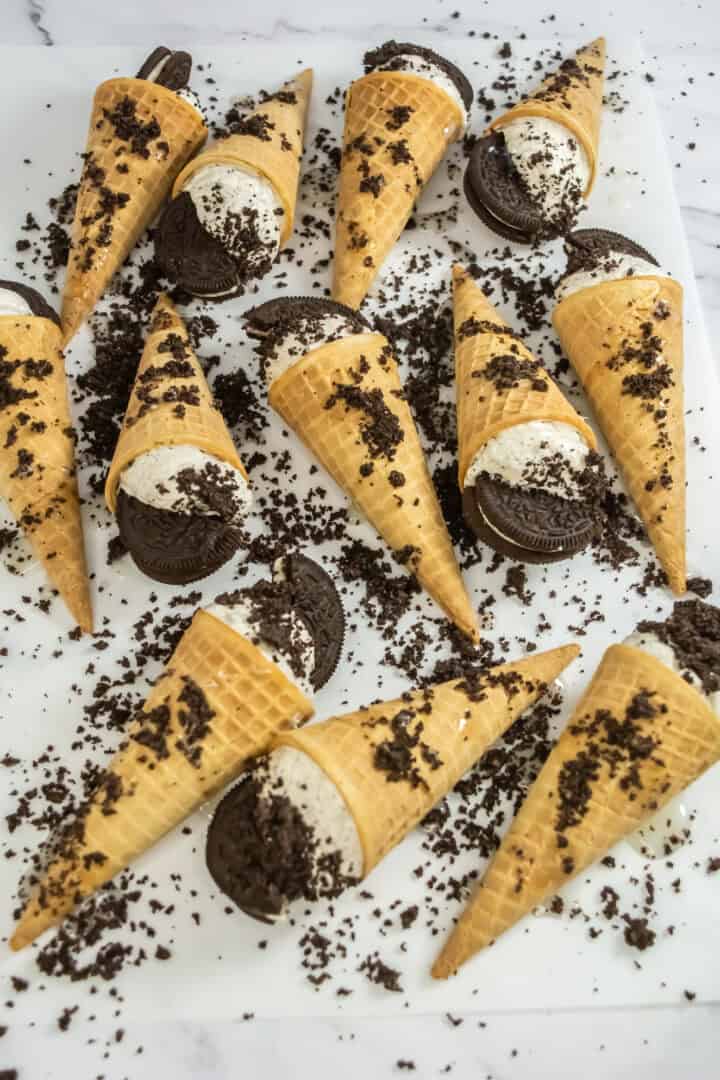 Easy Oreo Cheesecake Cones Recipe - No-Bake Dessert