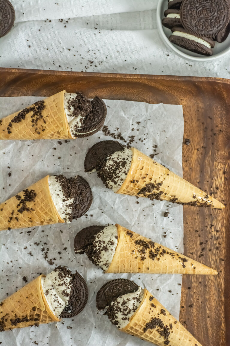 Oreo Cheesecake Cones – Creamy No-Bake Dessert (Easy!)