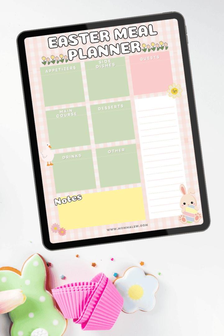 Printable Easter Meal Planner | Free Meal Planning Template