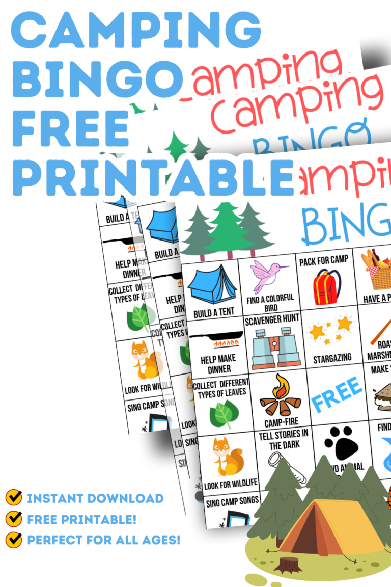 Camping Bingo Free Printable: Enjoy a Fun Outdoor Game on Your Next Trip