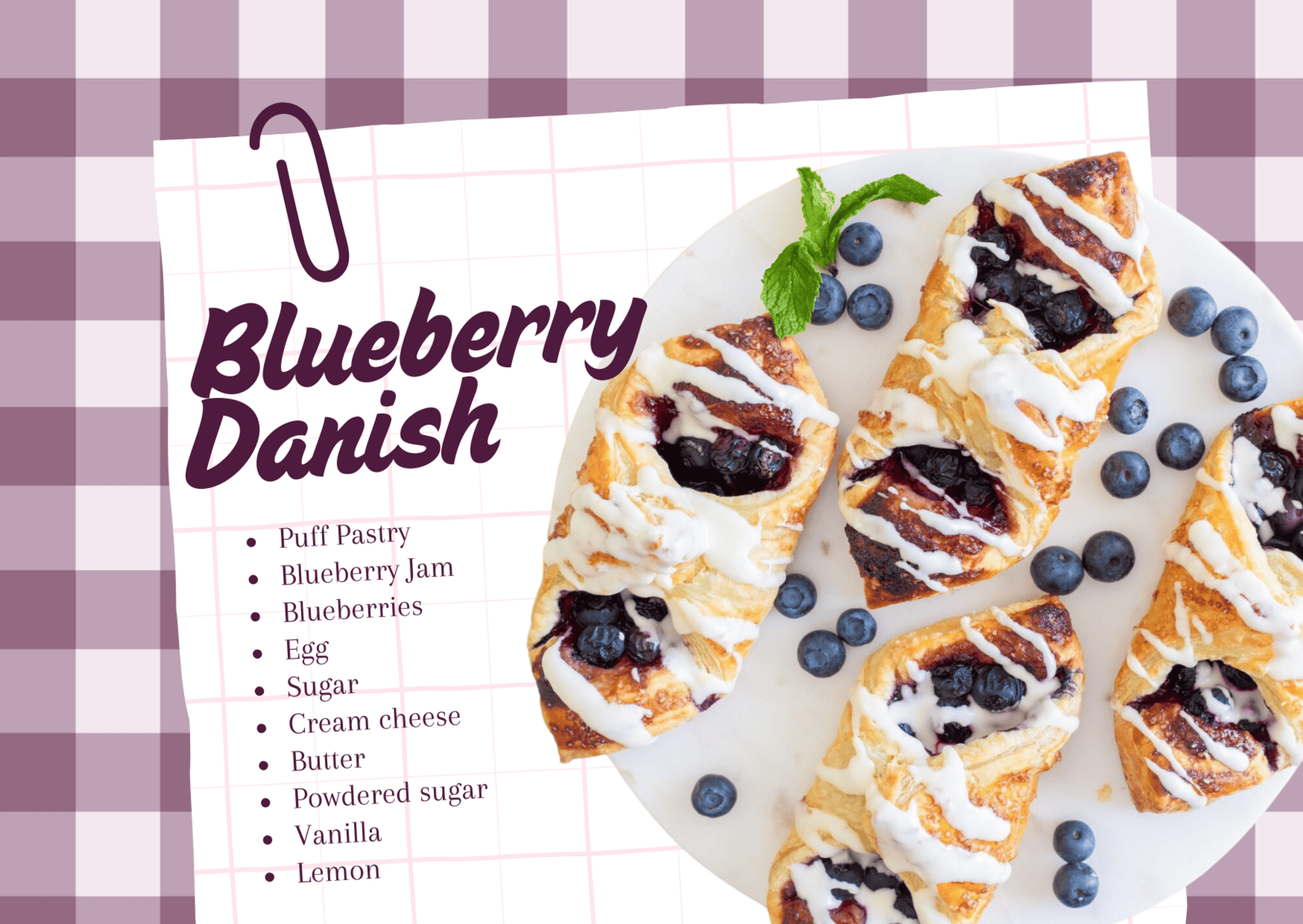 Blueberry Danish Recipe – Easy, Bakery-Style Pastries at Home