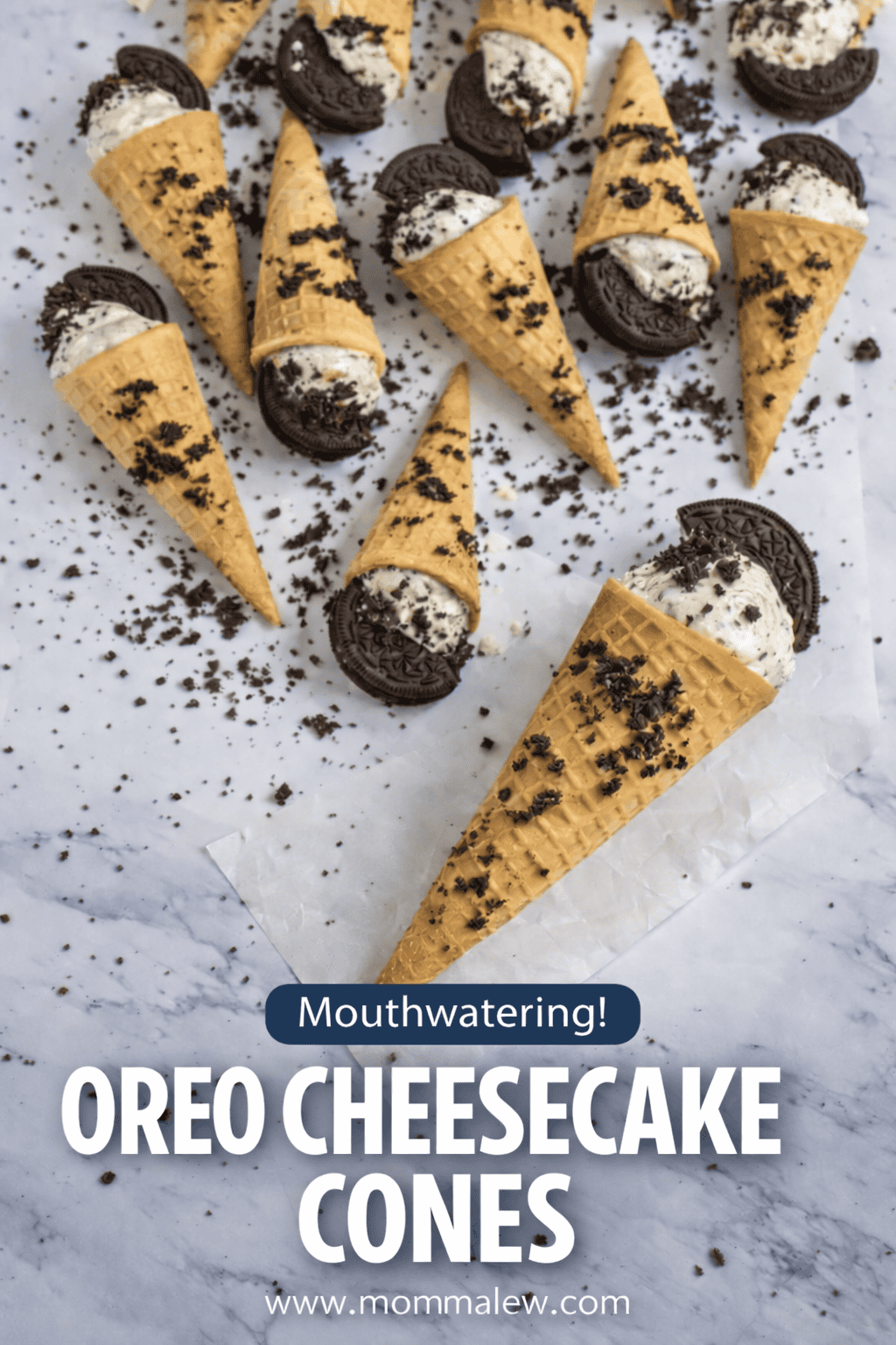 Oreo Cheesecake Cones – Creamy No-Bake Dessert (Easy!)