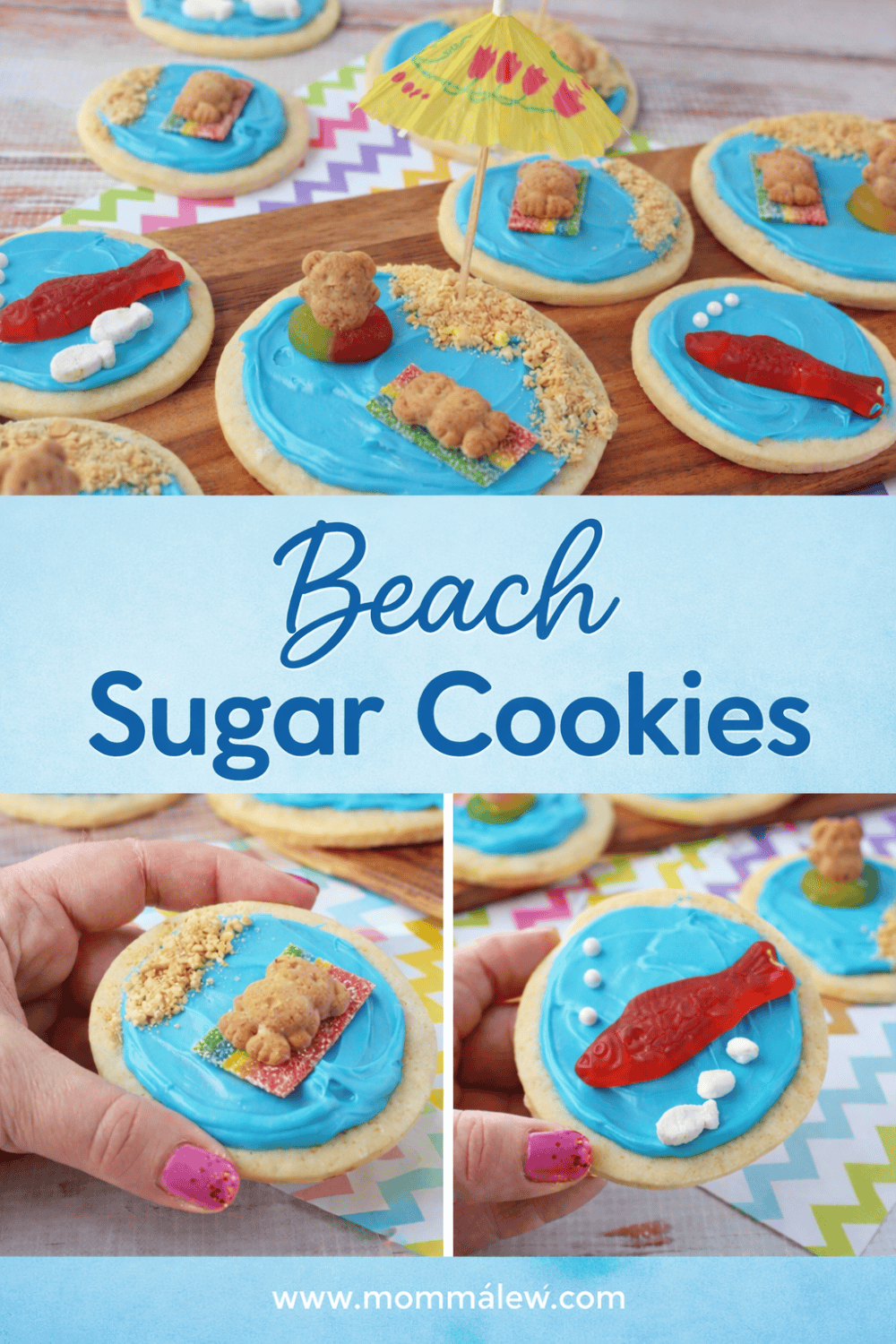 Beach Sugar Cookies (Fun Candy-Topped Summer Treats)